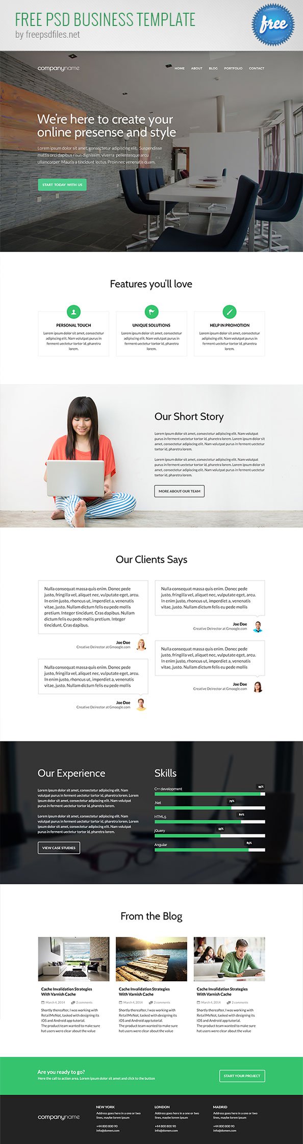 15 Free PSD Website Templates 2015 Free PSD Templates