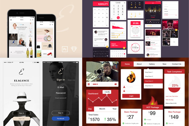 40 PSD UI Kits for your inspiration! – Free PSD Templates