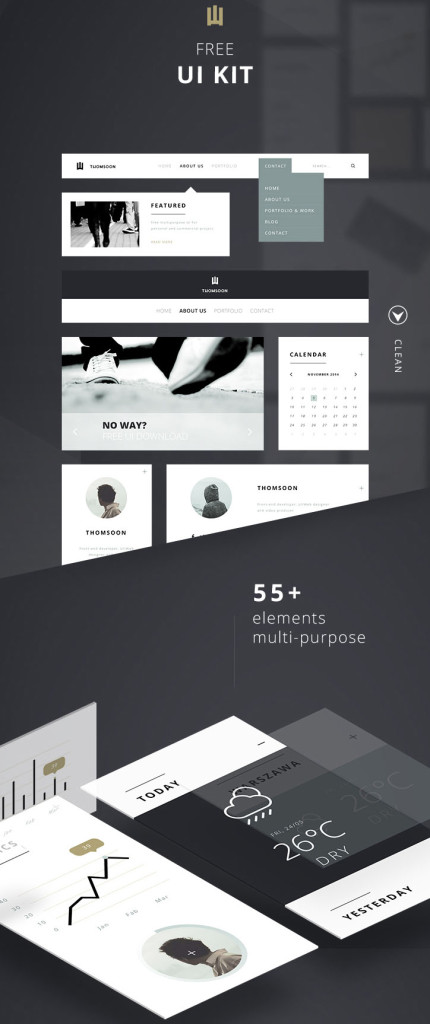 40 PSD UI Kits for your inspiration! | Free PSD Templates