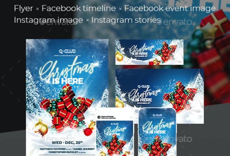 70 Best beneficial Christmas PSD templates and Graphic elements! – Free ...