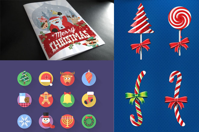 70 Best beneficial Christmas PSD templates and Graphic elements! – Free ...