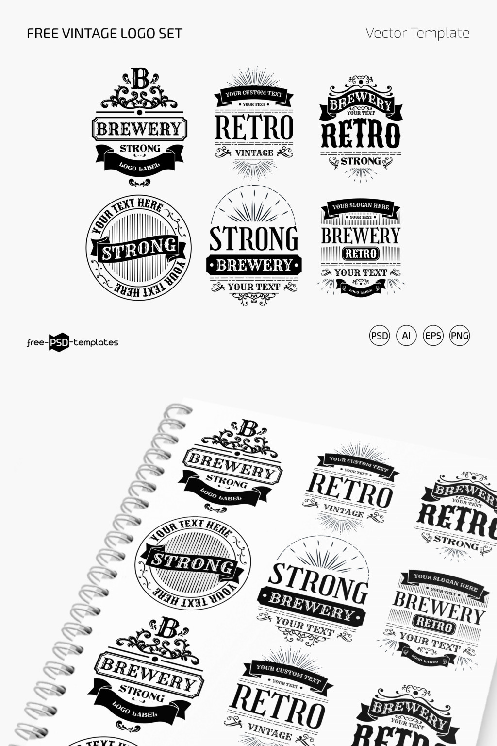 Free Vintage Logo Set | Free PSD Templates