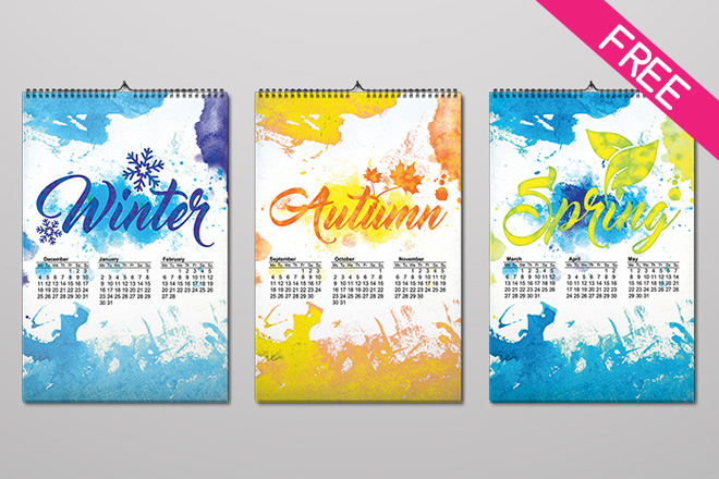 A3 Calendar 2017 – Free PSD Templates