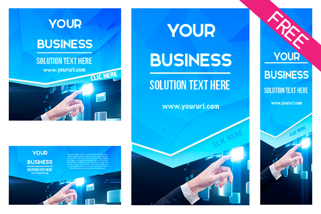 FREE Multipurpose banners SET – Free PSD Templates