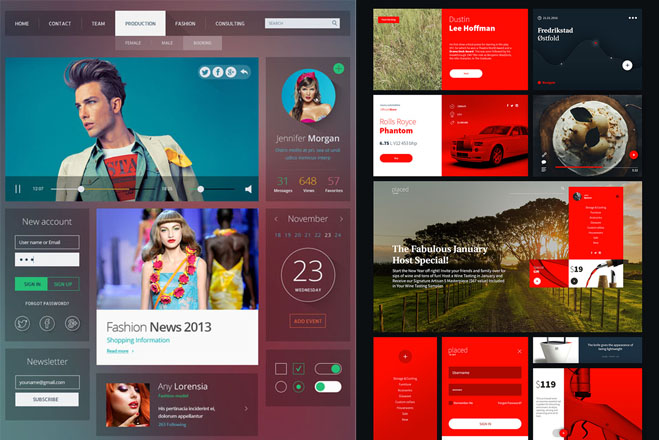 30+ Free PSD UI Kits Elements for creative design! – Free PSD Templates