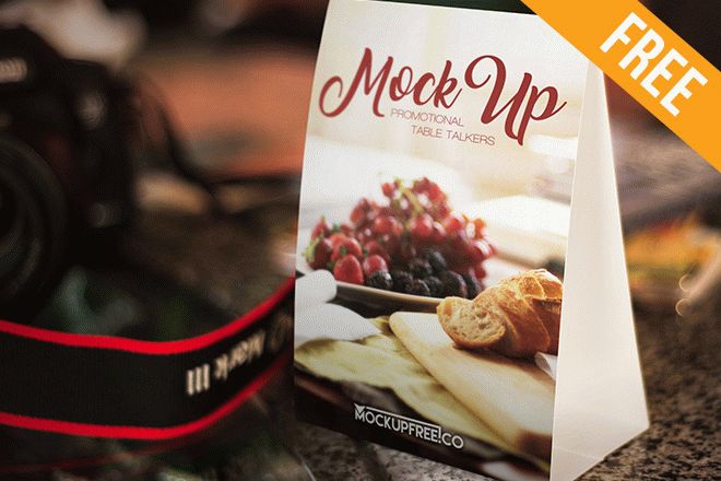 Promotional Table Talkers – Free PSD Mockup – Free PSD Templates