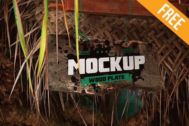 Wood Plate – Free PSD Mockup – Free PSD Templates