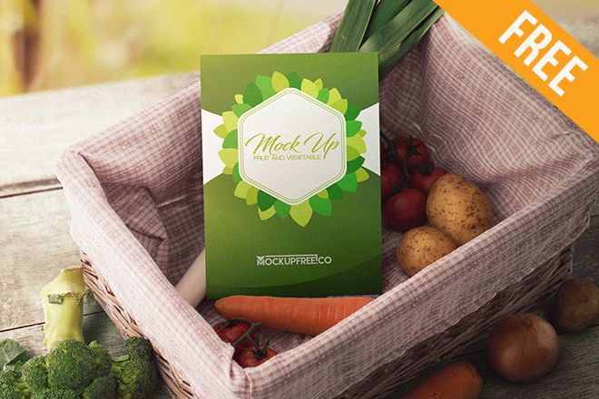 Fruit and Vegetable – 20 Free PSD Mockups – Free PSD Templates