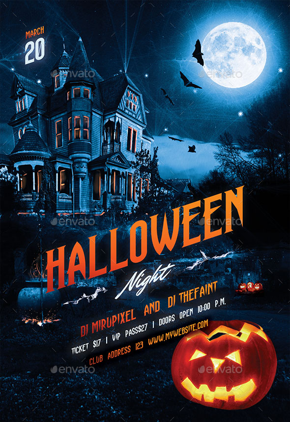 Free Halloween Club Flyer Templates Printable Templates