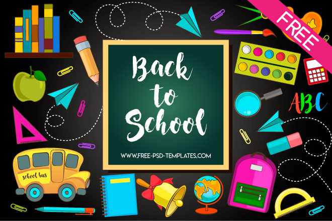 Back to School Free Vector Clipart Set – Free PSD Templates