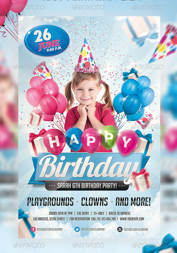 Birthday Psd Templates Photoshop Free Download