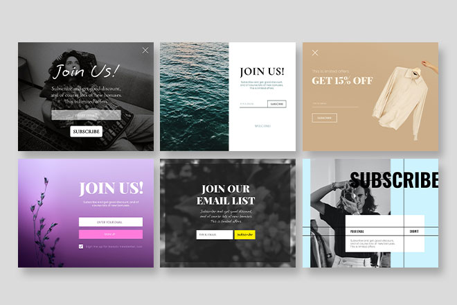 Free Discount Email Pop-up Banner Set – Free PSD Templates