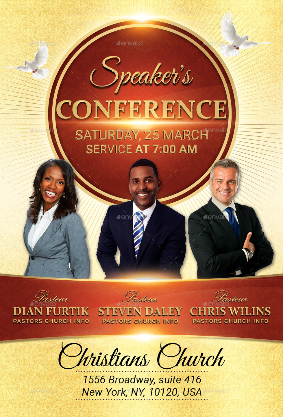 Free Church Flyer Template Psd