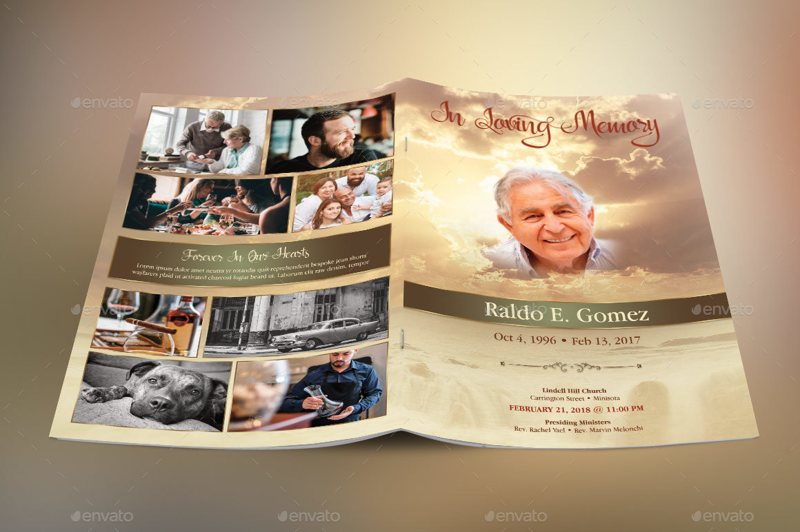 Funeral Program Template Photoshop