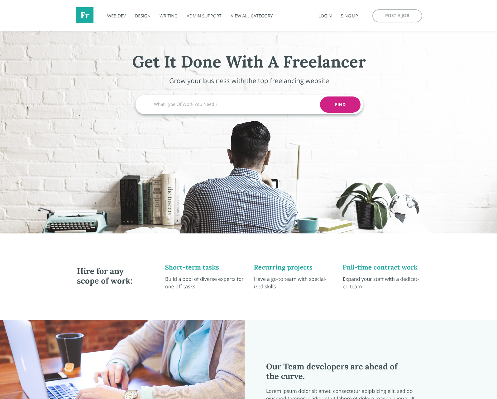 FREE PSD TEMPLATE Freelancer website – Free PSD Templates