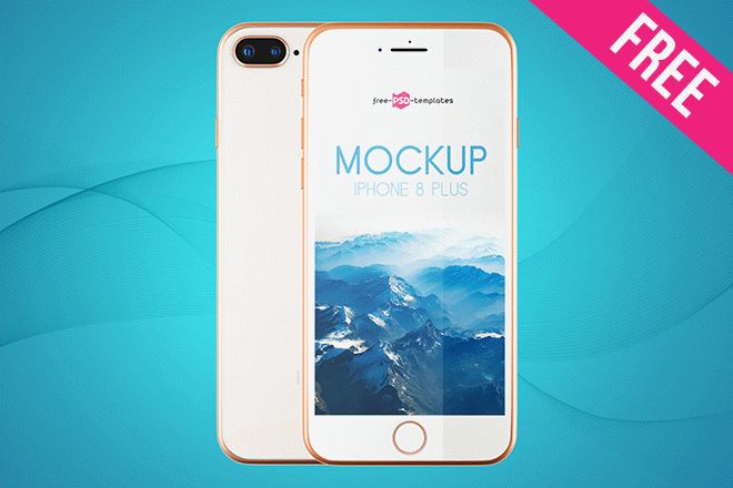 2 Free iPhone 8 Plus Mock-ups in PSD – Free PSD Templates