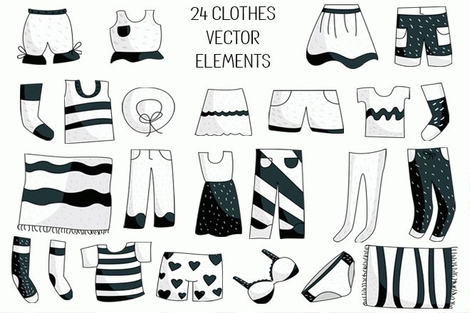 Free Clothes Vector Elements – Free PSD Templates
