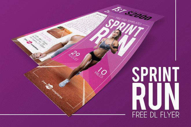 Free Fitness Run Flyer (PSD) – Free PSD Templates