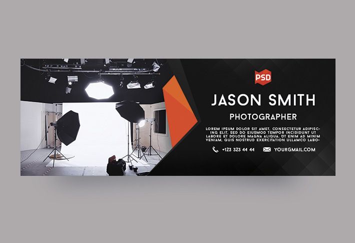 Free Photographer Facebook Cover Page – Free PSD Templates