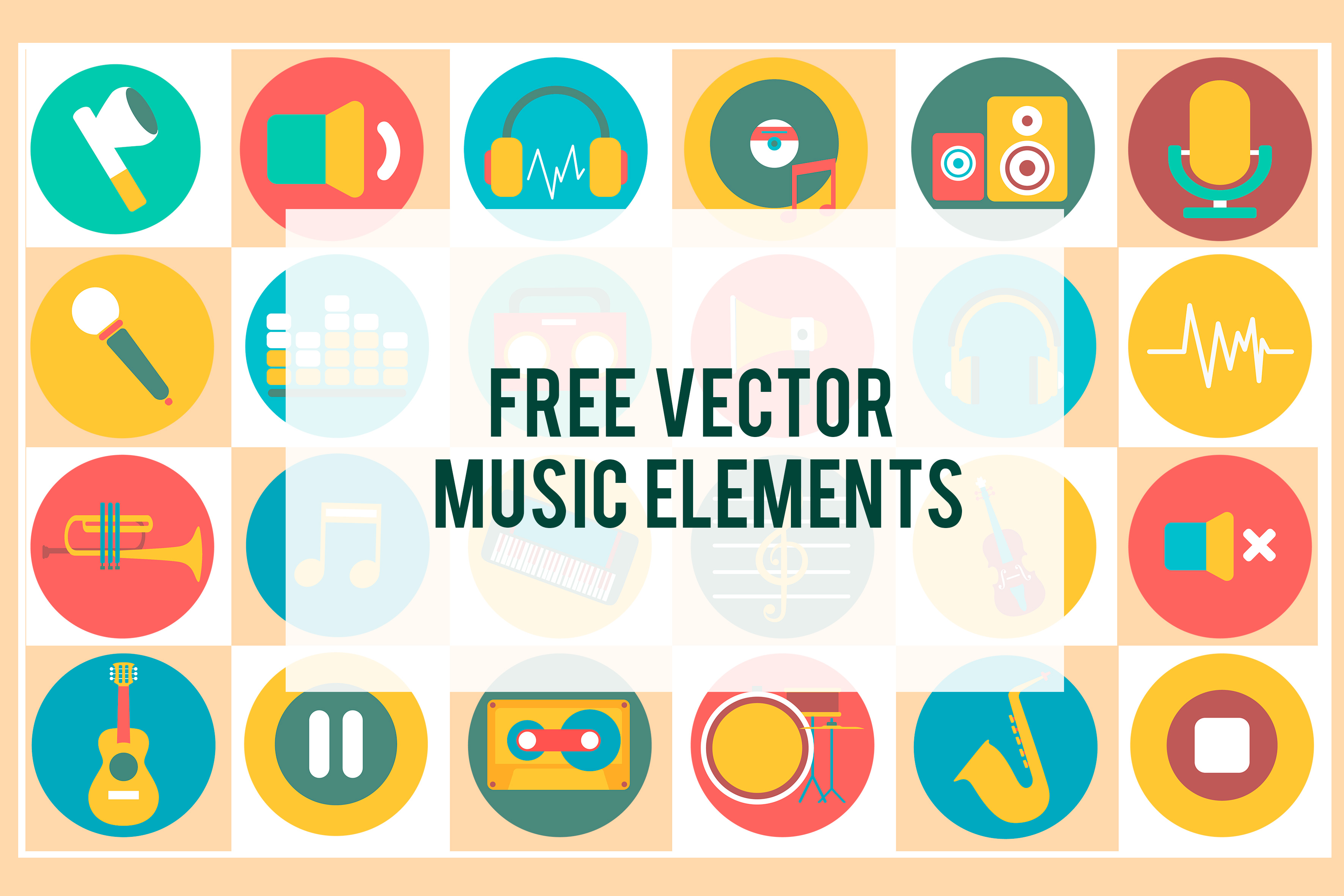 Free Vector Music Elements – Free PSD Templates
