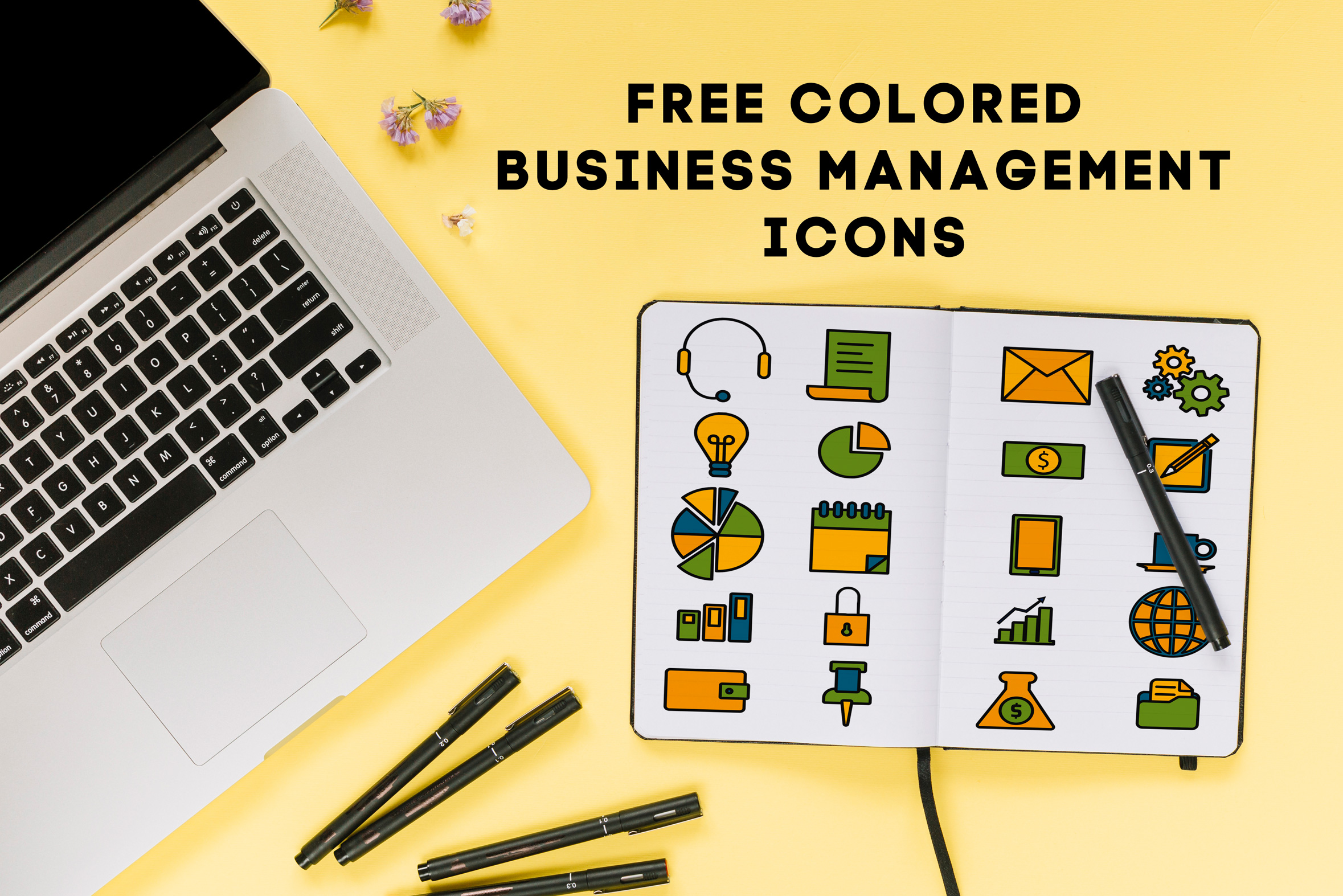 Free Colored Business Management Icons – Free PSD Templates