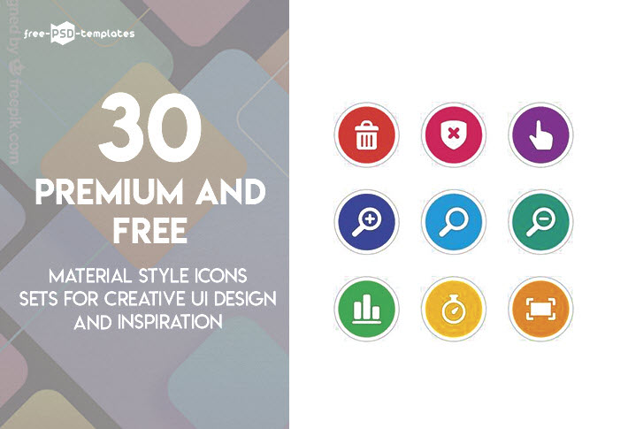 30 Premium and Free Material Style Icons Sets for Creative UI Design ...