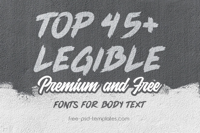 Top 45+ Legible Premium and Free Fonts for Body Text – Free PSD Templates
