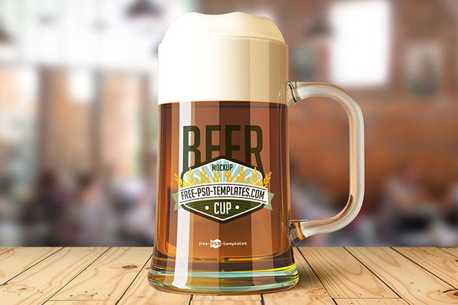 Free Beer Cup Mock-up in PSD – Free PSD Templates