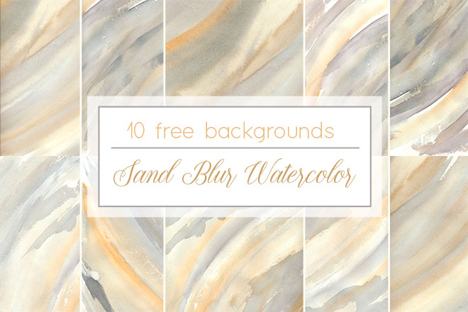 Sand Blur Watercolor Background – Free PSD Templates