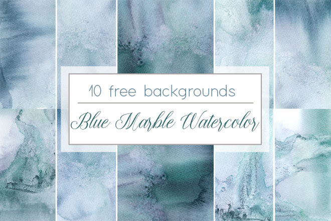 Free Blue Marble Watercolor – Free PSD Templates
