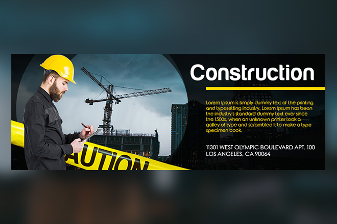 Free Construction Facebook Cover – Free PSD Templates