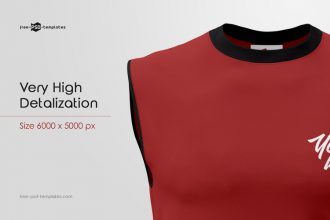 Mens Muscle Tank T-Shirts MockUp Set | Free PSD Templates