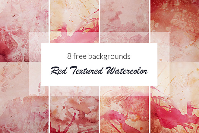 Free Red Textured Watercolor – Free PSD Templates
