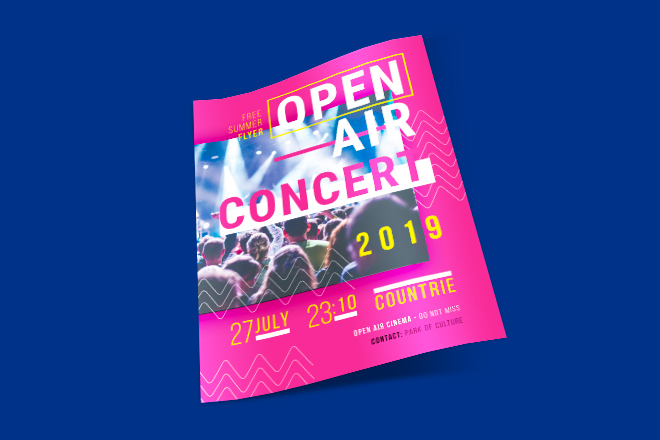 Free Open Air Concert Flyer – Free PSD Templates