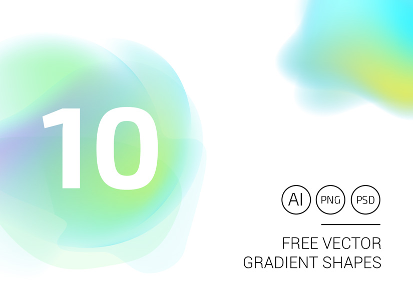 10 Free Vector Gradient Shapes – Free PSD Templates