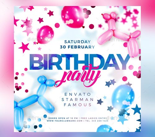 How to Create an Awesome Birthday Flyer with Free B-Day Flyer Templates ...