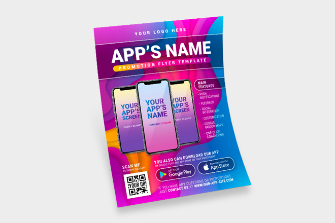 Free Apps Promotion Flyer Template – Free PSD Templates