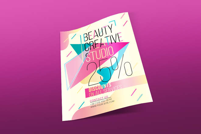 Free Beauty Creative Studio Flyer Template – Free PSD Templates