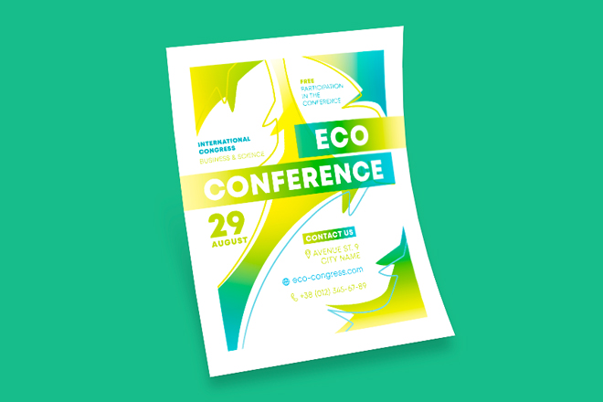 Free Eco Conference Flyer Template – Free PSD Templates
