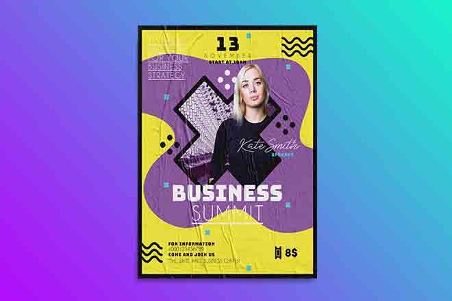 Free Business Summit Flyer Template in PSD – Free PSD Templates