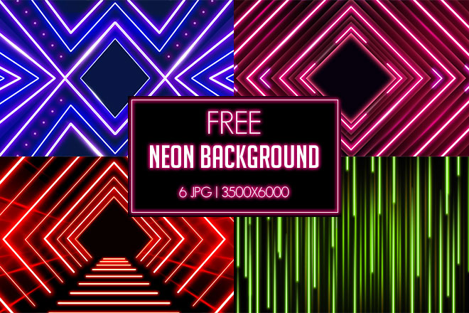 6 Free Neon Background – Free PSD Templates
