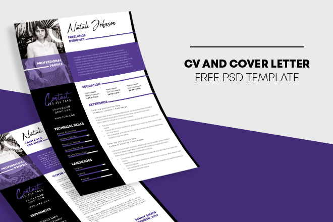 Free CV Resume PSD Flyer Template – Free PSD Templates