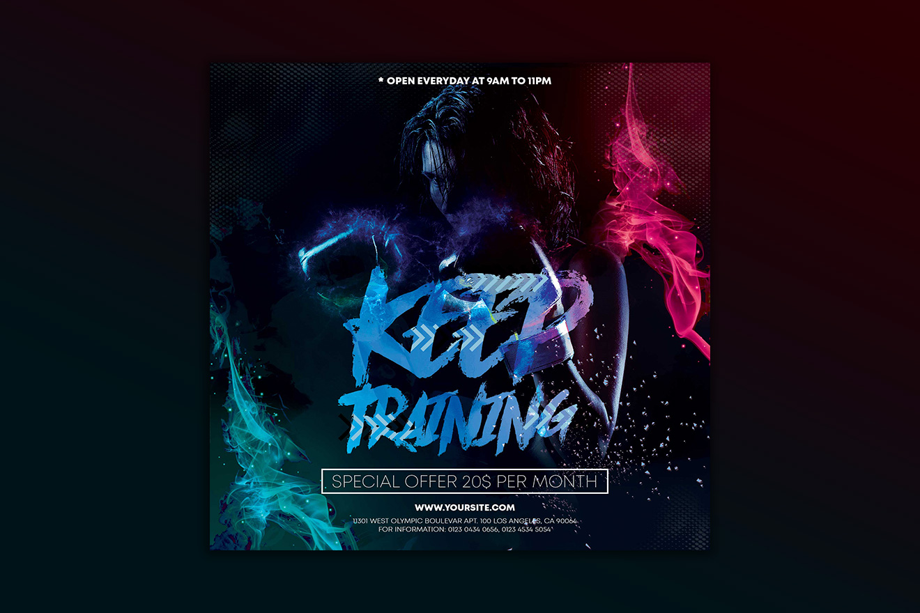 Free Keep Training Banner Set Template – Free PSD Templates