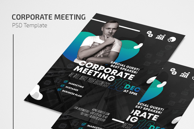 Free Corporate Meeting Flyer Template – Free PSD Templates