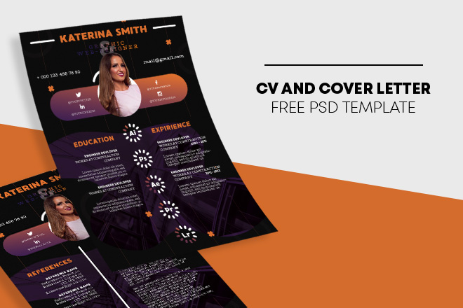 Free CV Resume PSD Flyer Template – Free PSD Templates