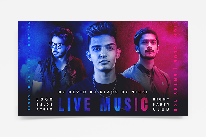 Free DJ Set Banner Set Template – Free PSD Templates