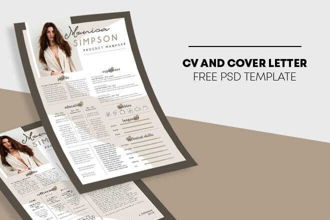 Free CV Resume PSD Flyer Template – Free PSD Templates
