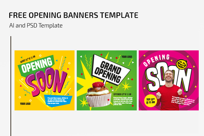 Free Opening Banner Template – Free PSD Templates