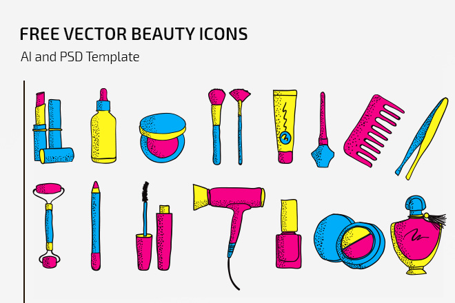 Free Vector Beauty Icons – Free PSD Templates