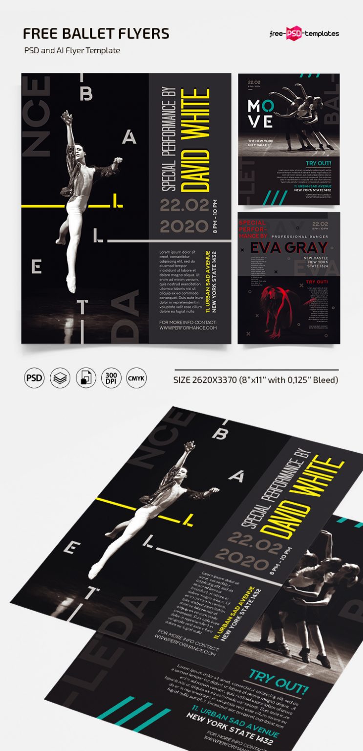 Free Ballet Flyer Templates – Free PSD Templates